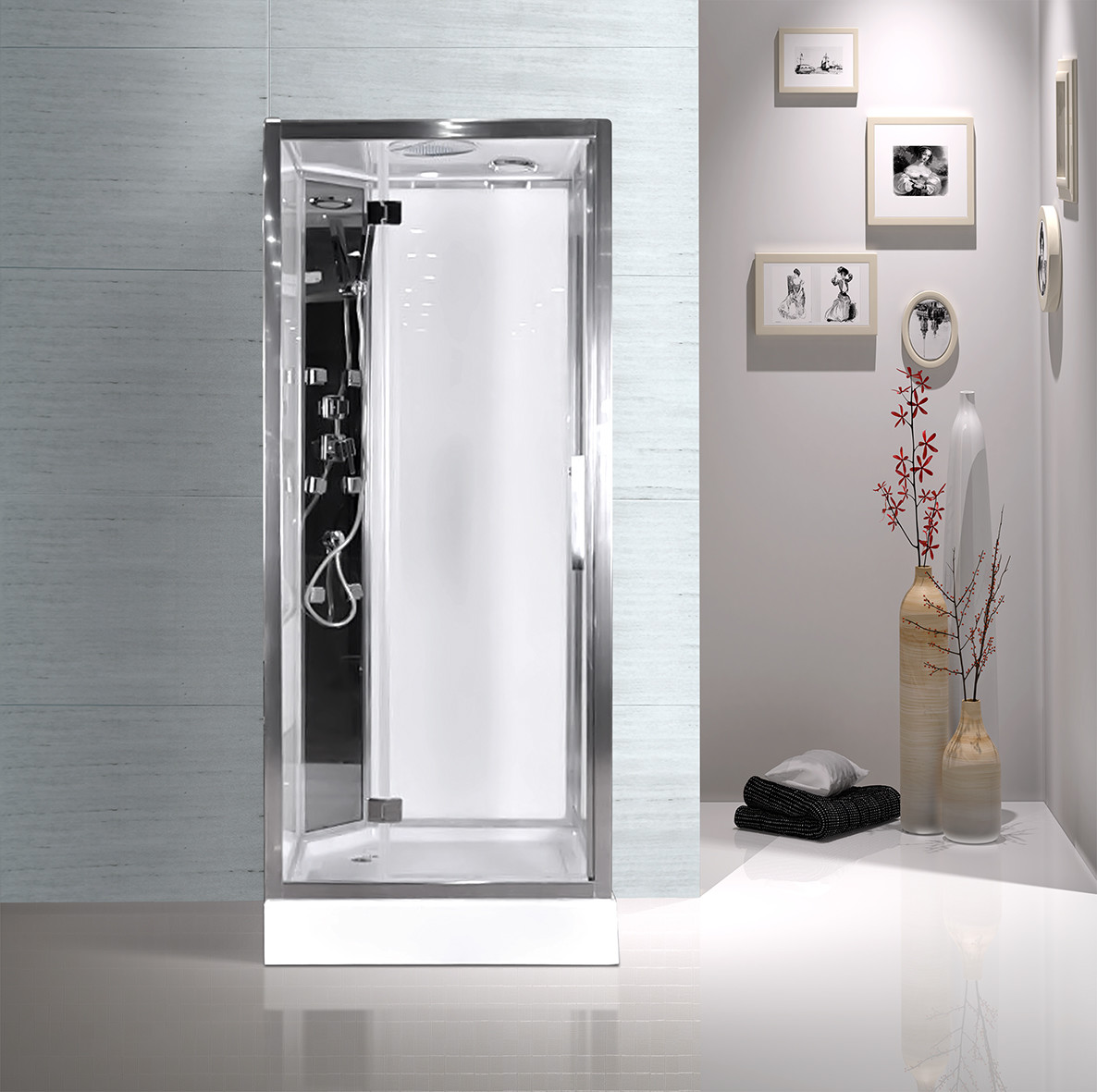 Complete Enclosed Shower Cubicles For Small Bathrooms , Modular Shower ...